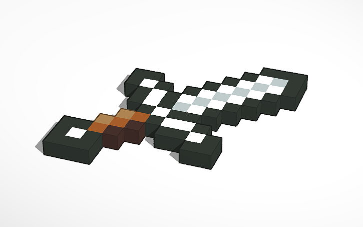 3D design Minecraft Short Swords Texture | Tinkercad