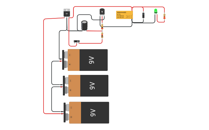 Circuit design Simple Timer - delayed OFF - Tinkercad