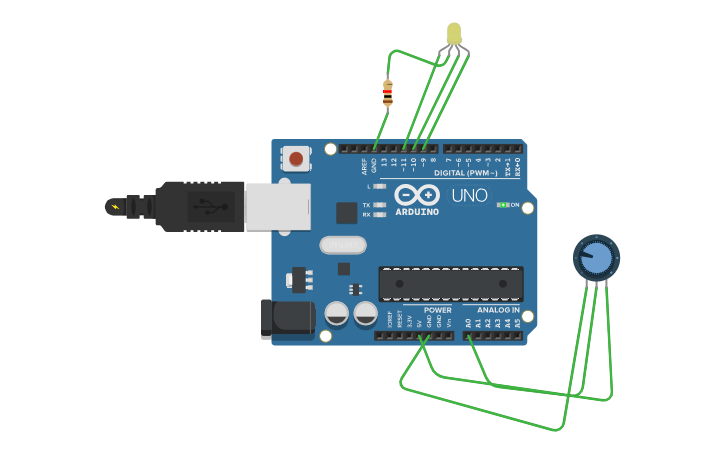 Circuit design Medford Red C51 15 Point RGB - Tinkercad
