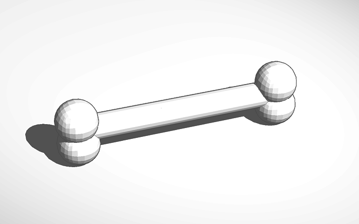 3D design Bone - Tinkercad