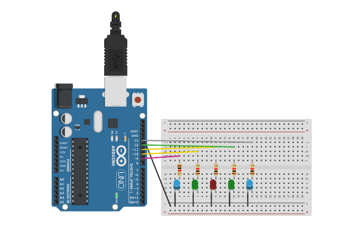Circuit design Desafio 3 upgrade | Tinkercad