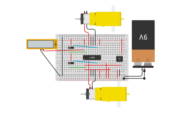 Circuit Design Puente H Motores Tinkercad