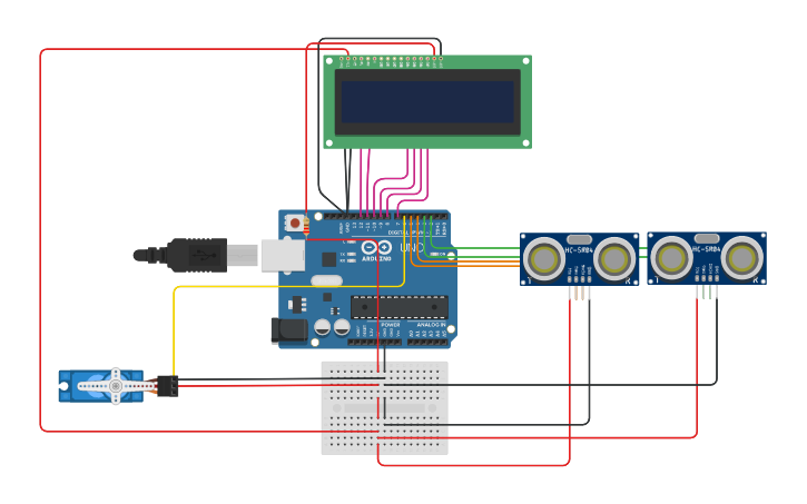 Circuit design Automatic_door | Tinkercad