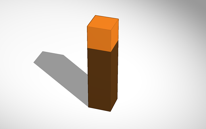 3D design MINECRAFT TORCH | Tinkercad