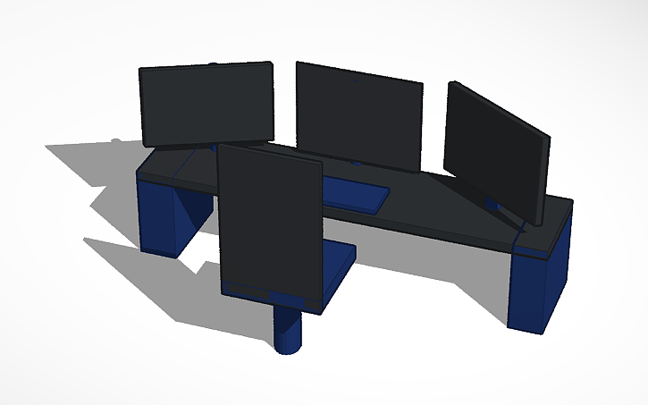 3D design triple screen setup 4 - Tinkercad