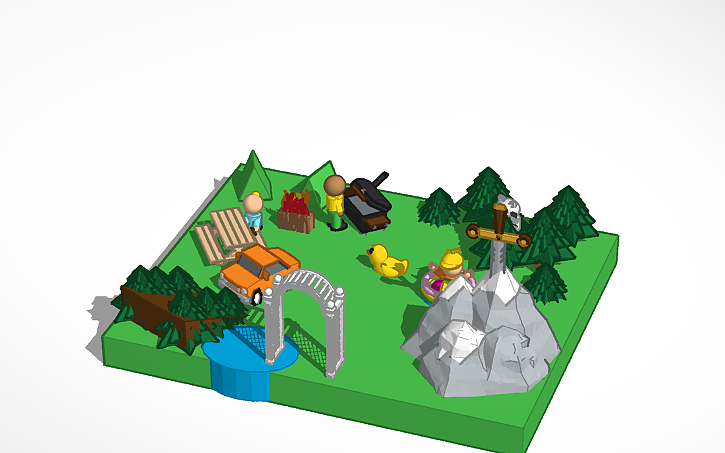 3D design Camping - Tinkercad