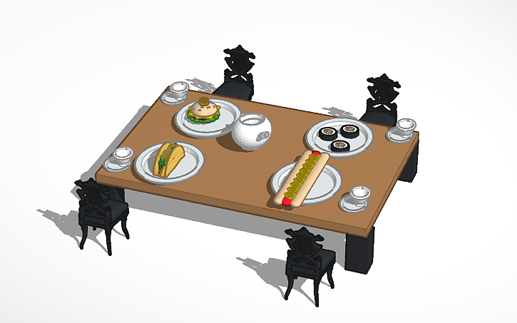 3D design Dinner - Tinkercad