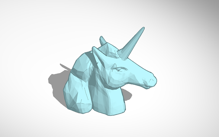 3D design unicorn - Tinkercad
