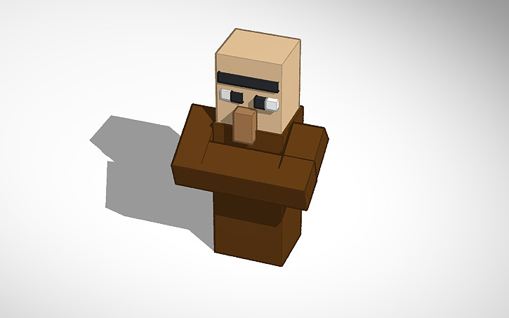 3D design a minecraft villager - Tinkercad