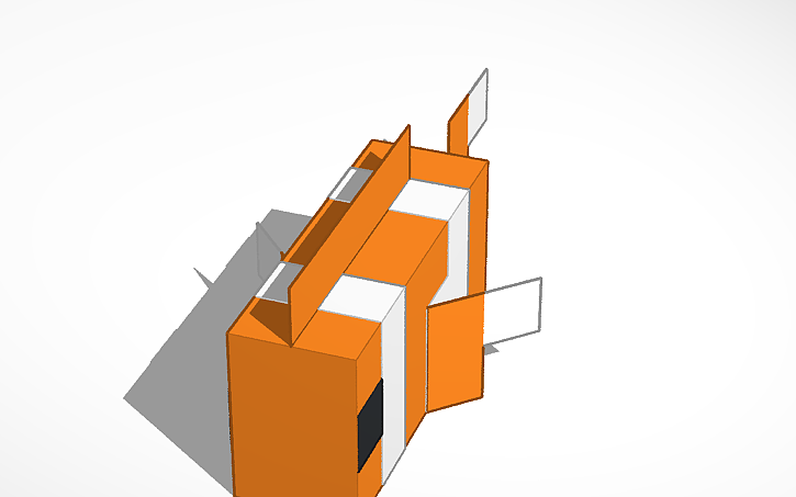 3D design Minecraft clownfish - Tinkercad