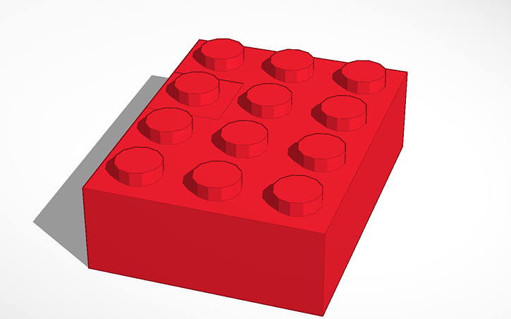 3D design Lego 3x4 - Tinkercad