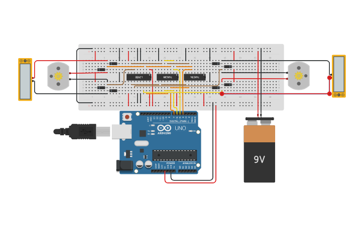 Circuit design 03 DC Motor | Tinkercad