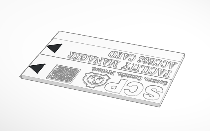 3D design Scp Keycard - Tinkercad