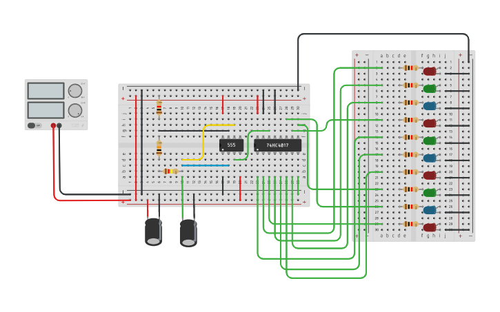 Circuit design Running LED - Satria Quncoro (ATMega) - Tinkercad