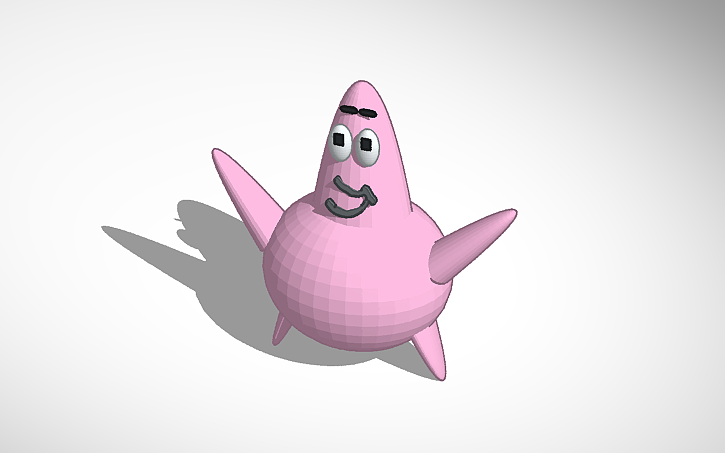 3D design Patrick Star SPACE MODEL | Tinkercad