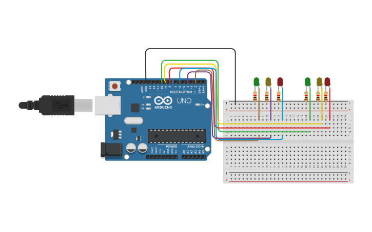 Circuit design Semáforo_Daniela Taboada - Tinkercad