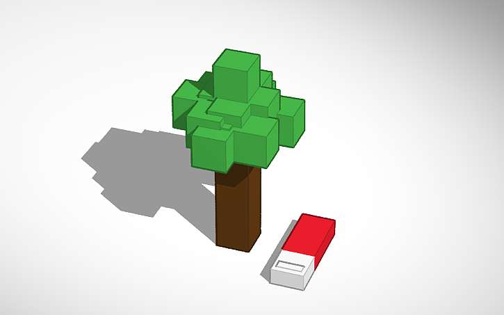 3D design minecraft tree | Tinkercad