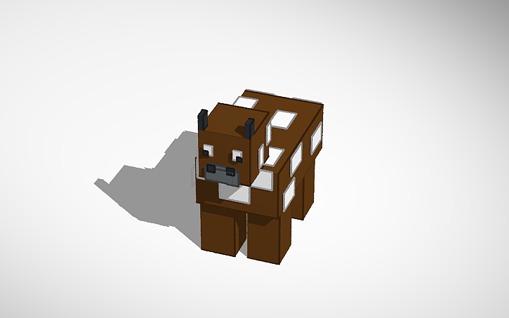 3D design MineCraft cow - Tinkercad