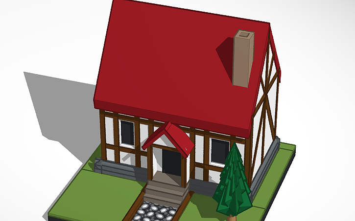 3d Design Half Timbered House Tinkercad