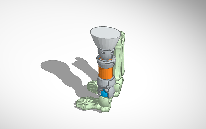 3D design Protesis de pierna - Tinkercad