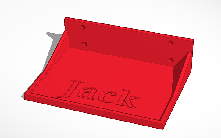 3D design Jacks shelf - Tinkercad