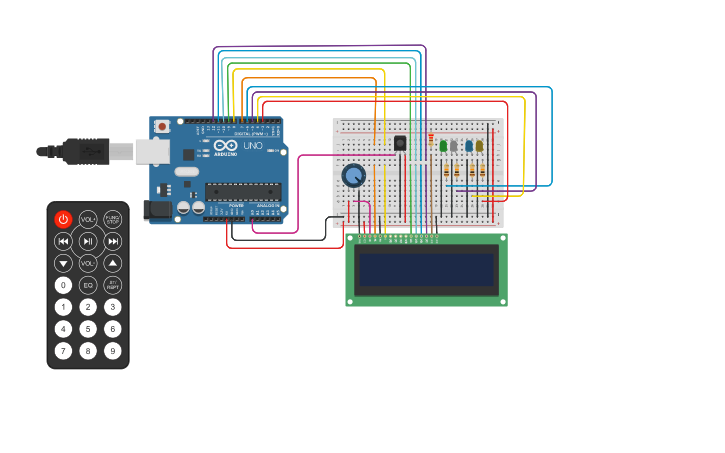 Circuit design Remote Control Sketch - Tinkercad