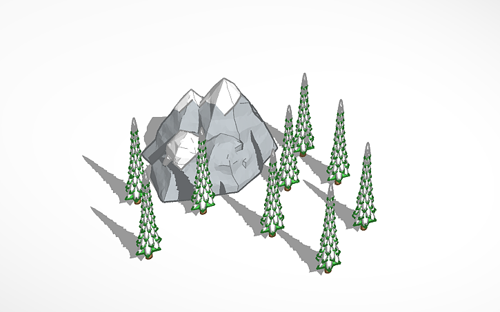 3D design forest - Tinkercad