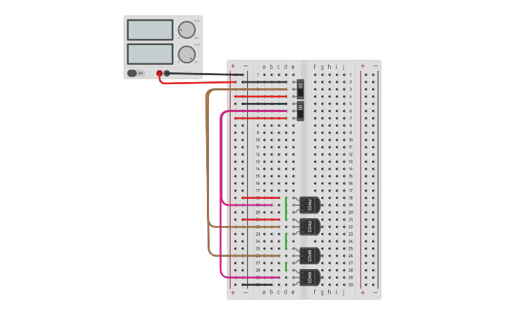 Circuit design OR a due ingressi | Tinkercad