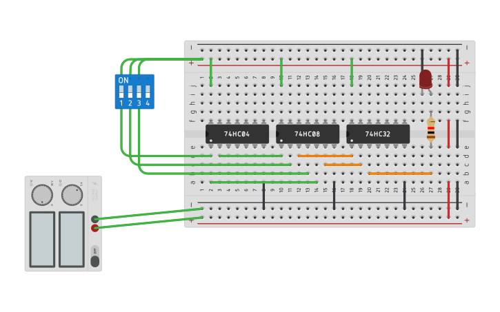 Circuit design 2:1 multiplexer - Tinkercad