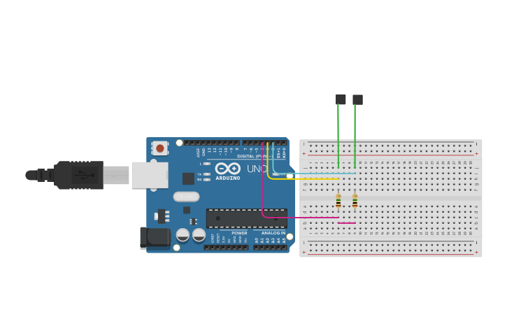 Circuit design Copy of Sensor capacitivo | Tinkercad