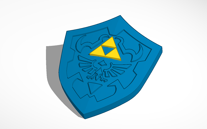 3D design hylian shield - Tinkercad