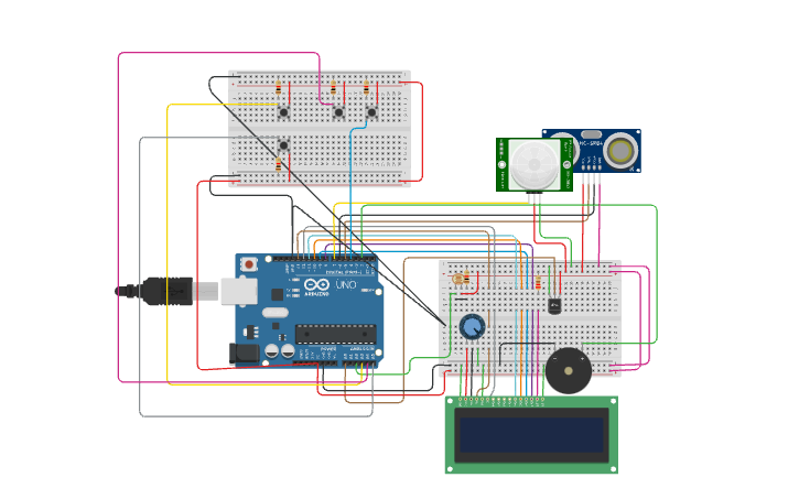 Circuit design SMART HEALTH MONITORING SYSTEM - Tinkercad