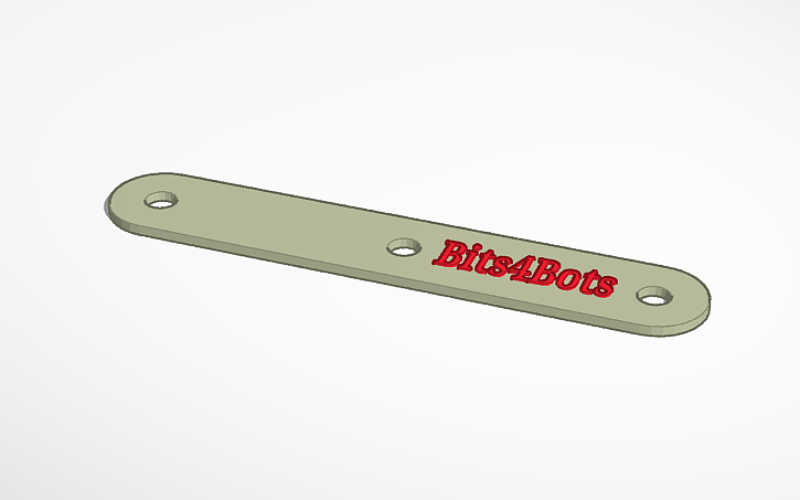 3D design 3 hole wide craft stick - Tinkercad