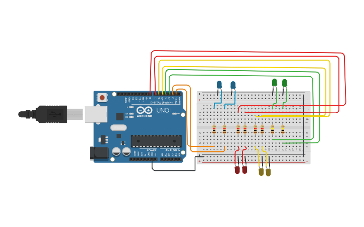 Circuit design led intermitente julian - Tinkercad