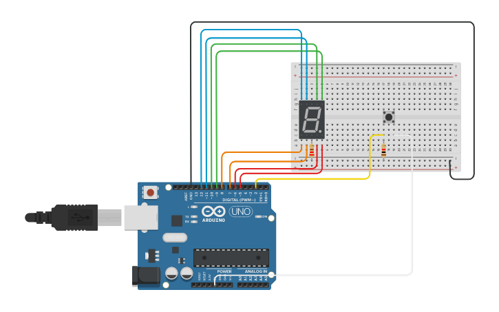 Circuit Design Display 7 Segmentos Array Tinkercad 3880