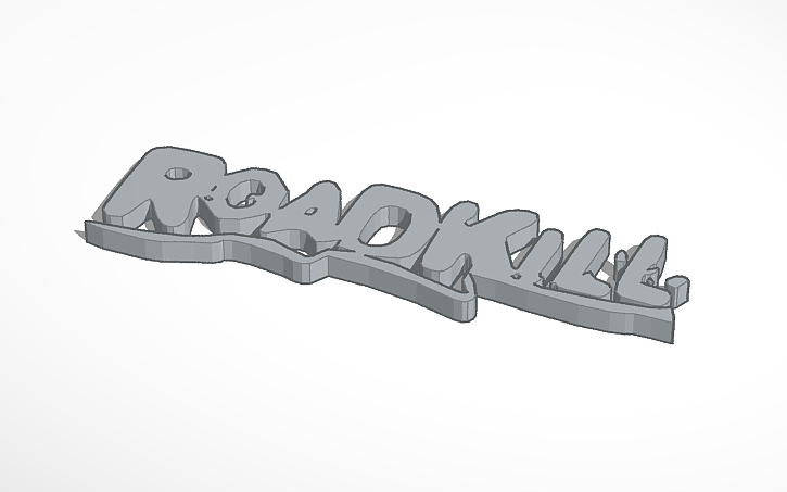 3D design roadkill logo - Tinkercad