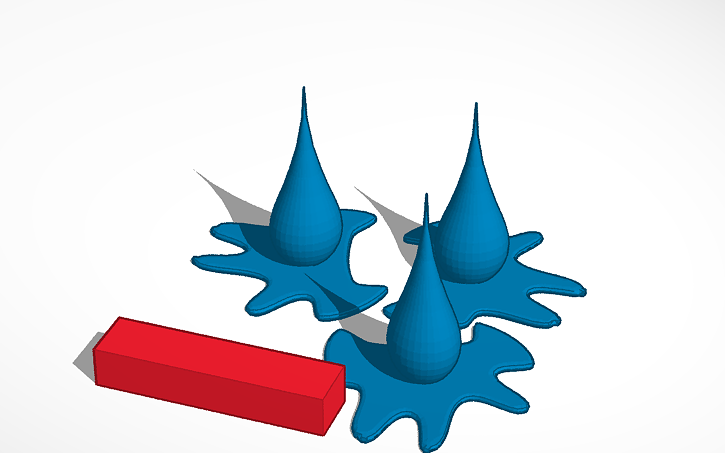 3D design TearDrop with splash - Tinkercad