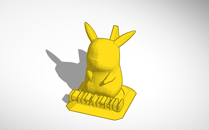 3D design PIKACHU - Tinkercad