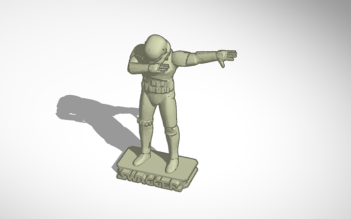 3D design Dabbing Storm trooper - Tinkercad