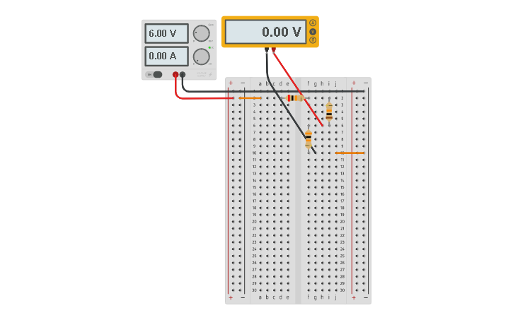 Circuit Design Voltage Divider Rule Circuit Tinkercad