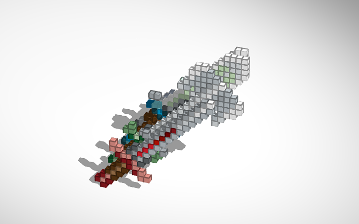 3D design Minecraft Dungeons: claymore | Tinkercad