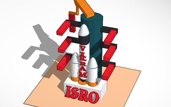 3D design ISRO Rocket - Tinkercad