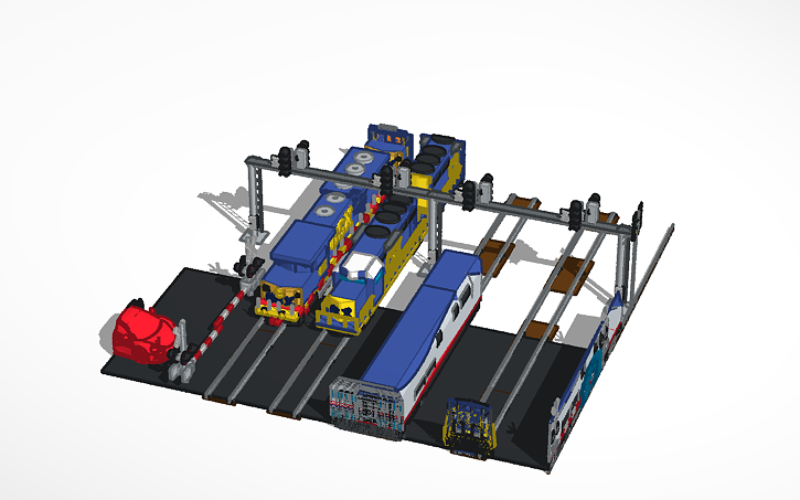 3D design Railroad crossing - Tinkercad