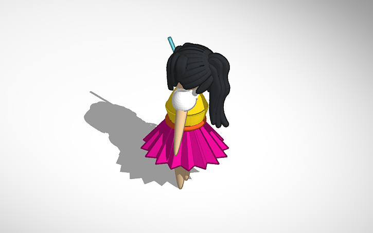 3D design Beautiful girl - Tinkercad