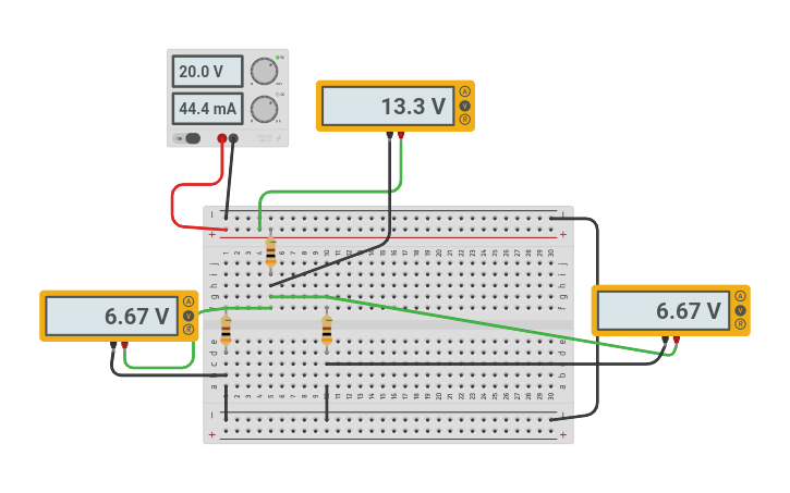 Circuit design Loop Analysis (KVĹ) | Tinkercad