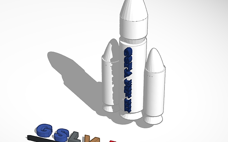 3D design GSLV Mk III - Tinkercad