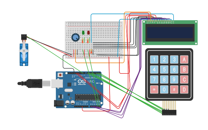 Circuit design PROJETO MICROCONTROLADORES - servo - Tinkercad