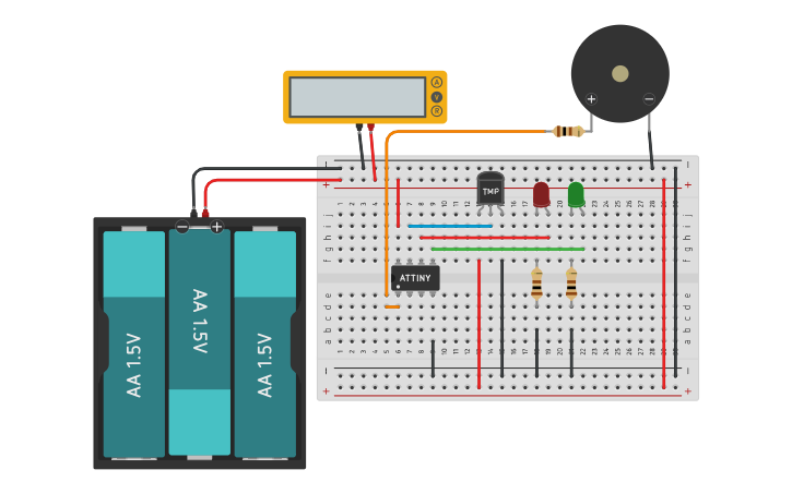 Circuit Design Attiny 85 Tinkercad 