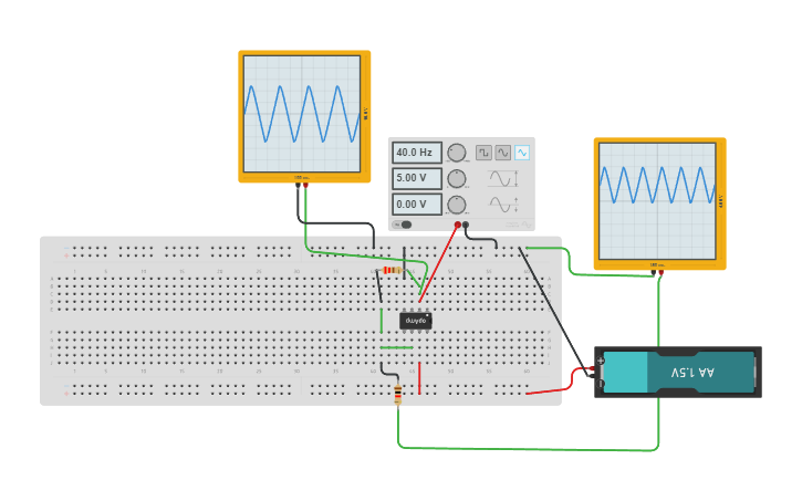 Circuit Design Inversor Triangular Tinkercad