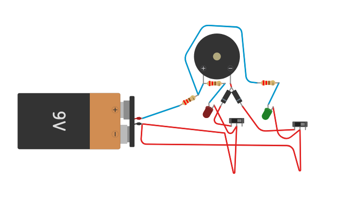 Circuit design Simple Water Overflow Alarm Switch - Tinkercad